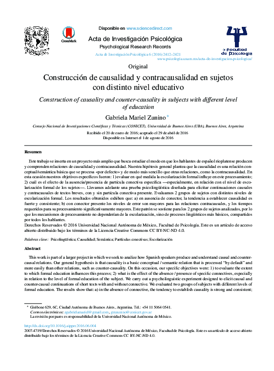 (PDF) Construction of causality and counter-causality in subjects with ...