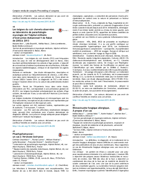 (PDF) Les teignes du cuir chevelu observées au laboratoire de ...