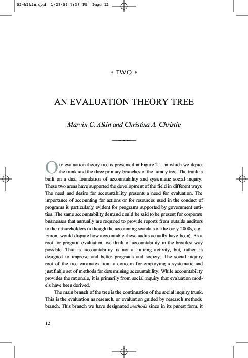 (PDF) An Evaluation Theory Tree