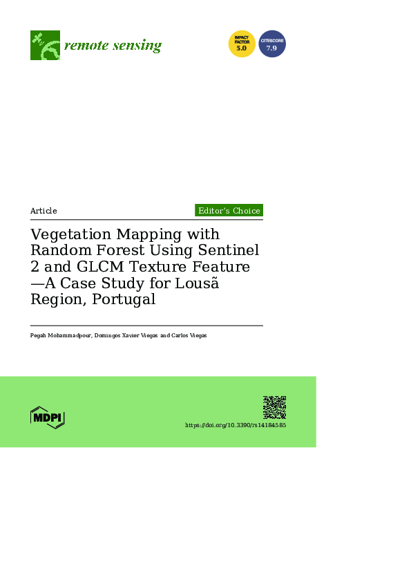 Pdf Vegetation Mapping With Random Forest Using Sentinel 2 And Glcm