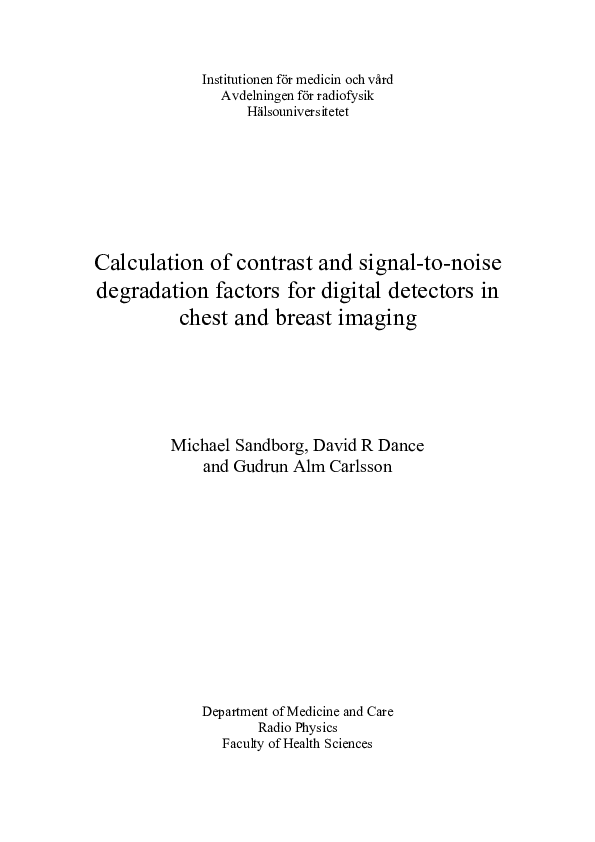 (PDF) Calculation of contrast and signal-to-noise degradation factors ...