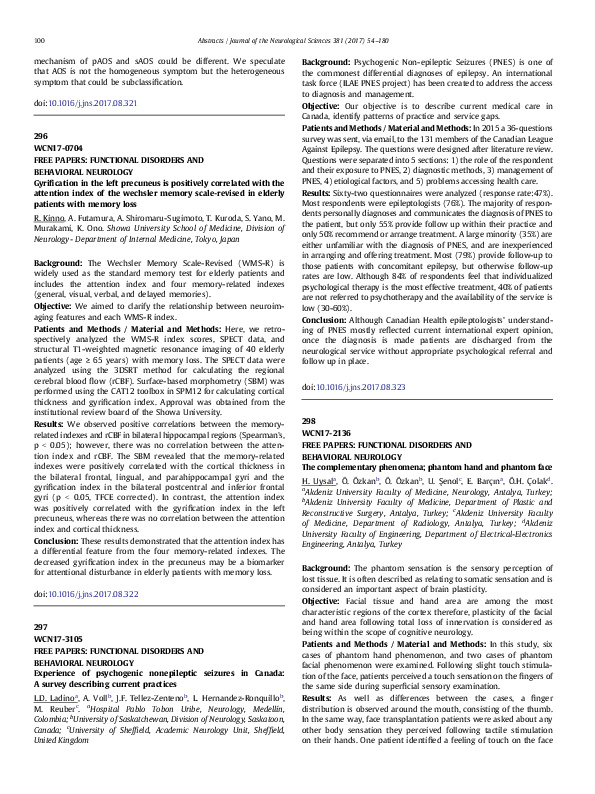 (PDF) The complementary phenomena; phantom hand and phantom face | U ...