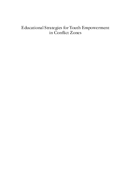(PDF) Educational Strategies for Youth Empowerment in Conflict Zones