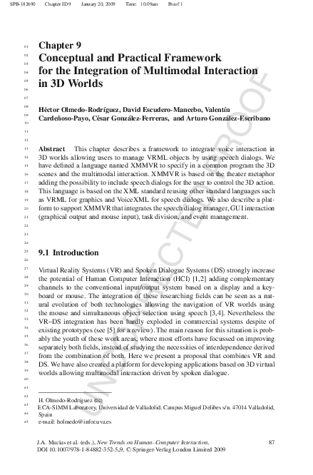 Pdf Conceptual And Practical Framework For The Integration Of Multimodal Interaction In 3d