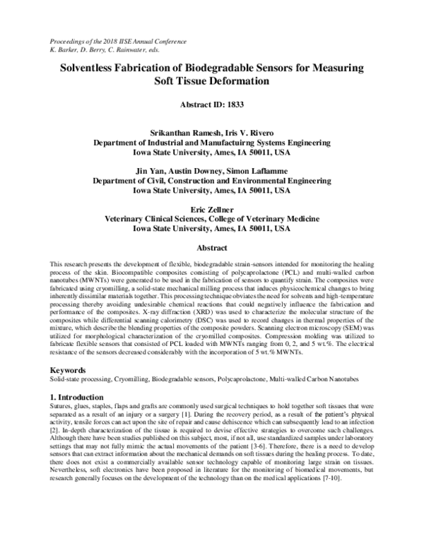 (PDF) Solventless Fabrication of Biodegradable Sensors for Measuring ...