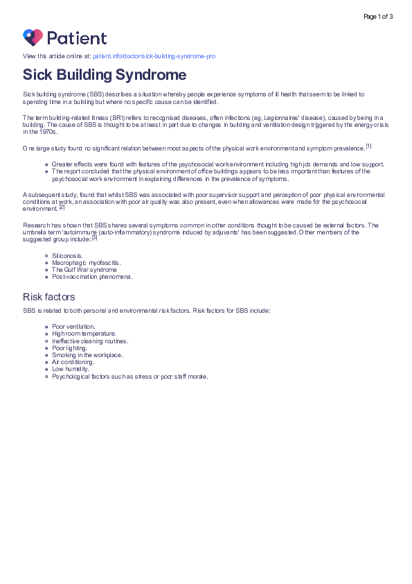 Sick-building syndrome