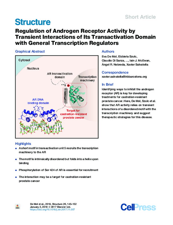 (PDF) Regulation of Androgen Receptor Activity by Transient ...