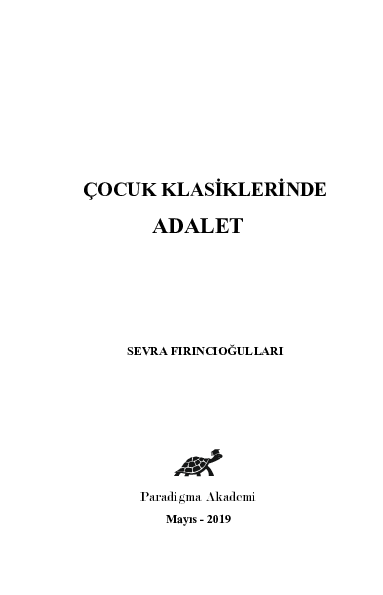 (PDF) ÇOCUK KLASİKLERİNDE ADALET -KİTAP İÇERİĞİ-
