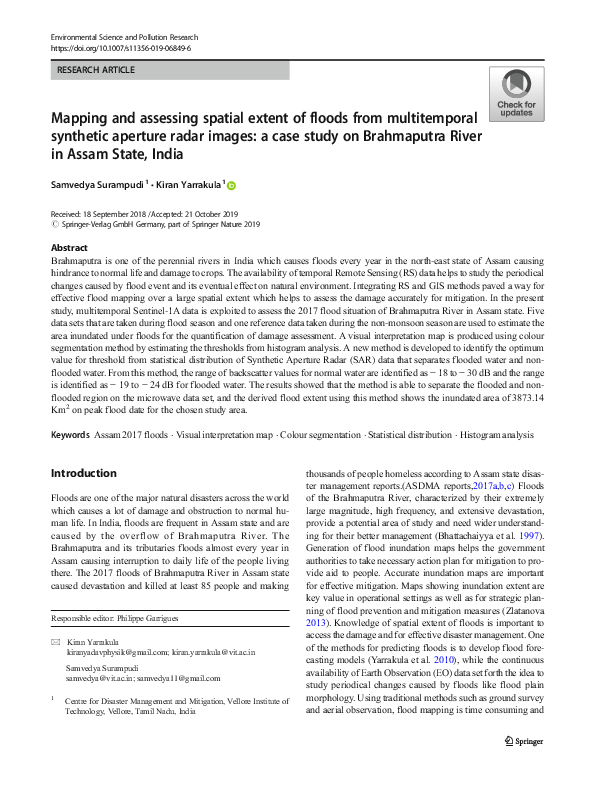 (PDF) Mapping and assessing spatial extent of floods from multitemporal synthetic aperture radar ...