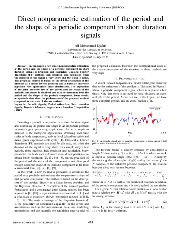 (PDF) Direct Nonparametric Estimation of the Period and the Shape of a Periodic Component in ...