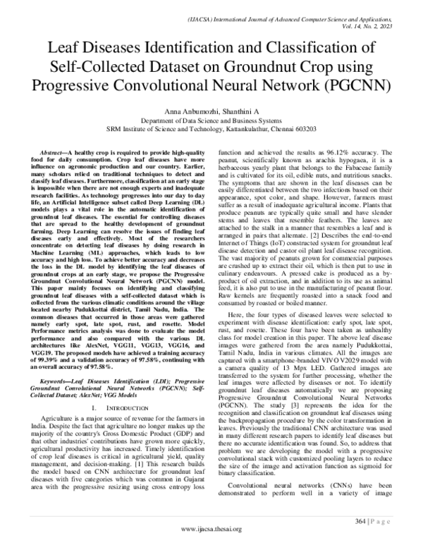 (PDF) Leaf Diseases Identification and Classification of Self-Collected Dataset on Groundnut ...