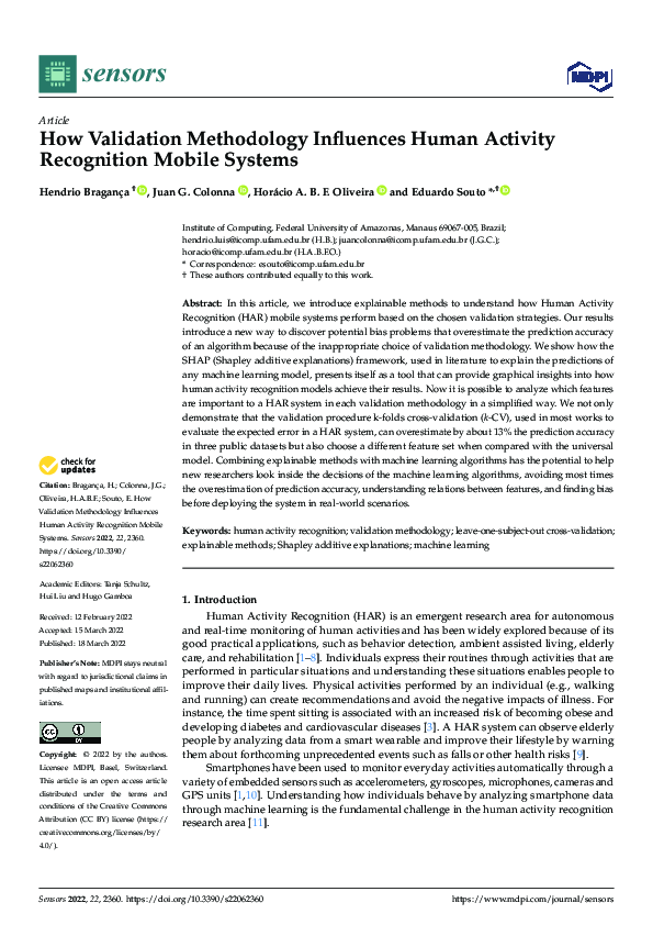 (PDF) How Validation Methodology Influences Human Activity Recognition ...