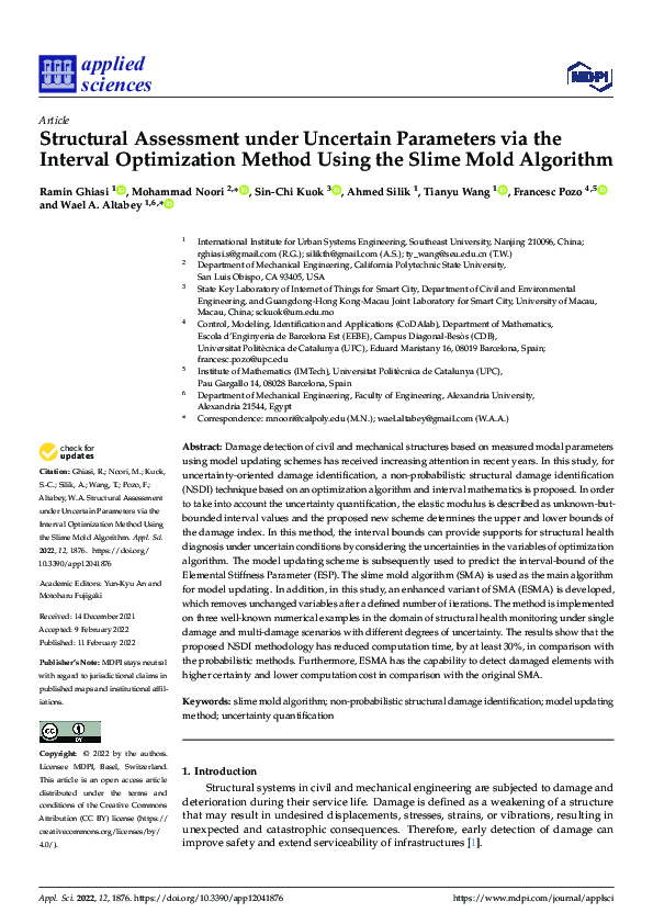 (PDF) Structural Assessment under Uncertain Parameters via the Interval Optimization Method ...