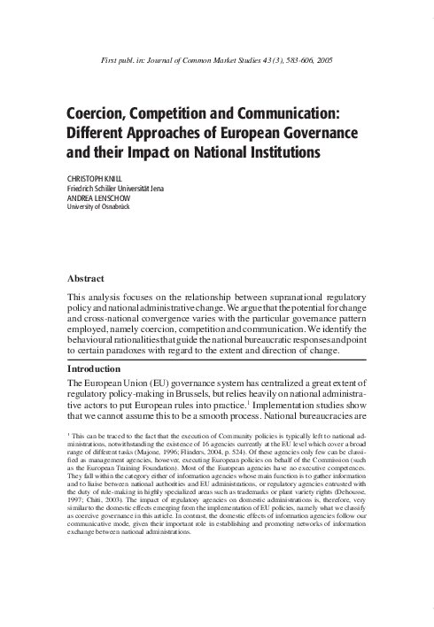 (PDF) Compliance, Competition and Communication: Different Approaches ...