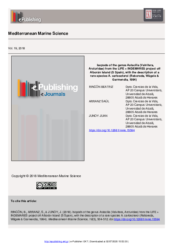 (PDF) Isopods of the genus Astacilla (Valvifera, Arcturidae) from the ...