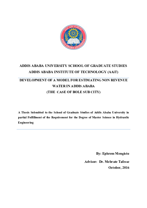 (PDF) ADDIS ABABA UNIVERSITY SCHOOL OF GRADUATE STUDIES ADDIS ABABA INSTITUTE OF TECHNOLOGY ...