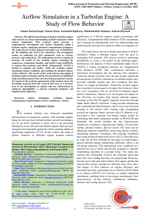 (PDF) Airflow Simulation in a Turbofan Engine: A Study of Flow Behavior