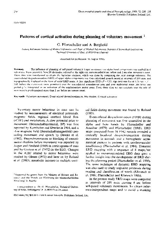 (PDF) Patterns of cortical activation during planning of voluntary movement