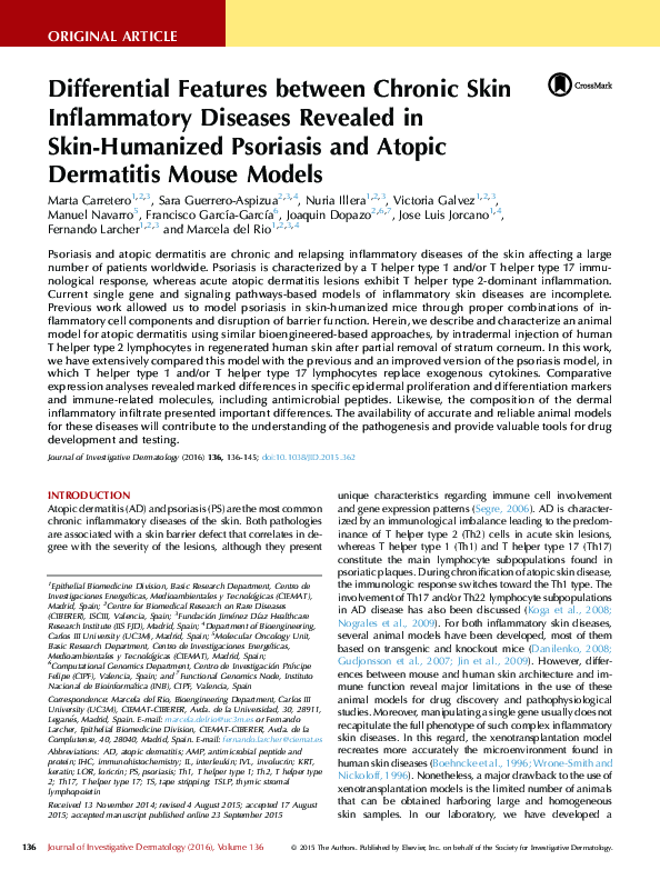 (PDF) Differential Features between Chronic Skin Inflammatory Diseases ...
