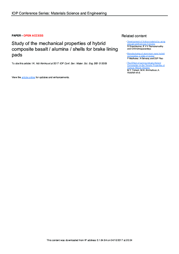 (PDF) Study of the mechanical properties of hybrid composite basalt ...