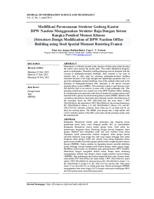 (PDF) Structure Design Modification of DPW Nasdem Office Building using ...
