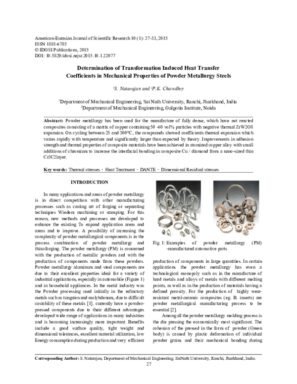 (PDF) Mechanical properties of powder metallurgy duplex stainless steels