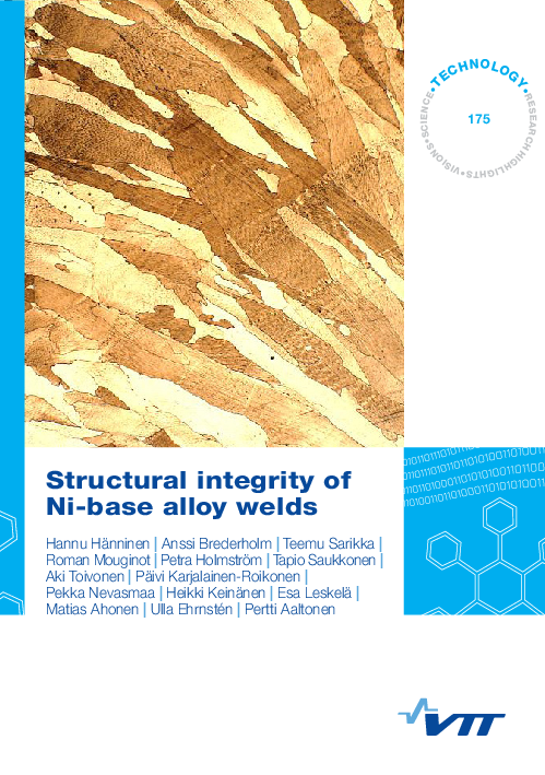 (PDF) Structural integrity of Ni-base alloy welds