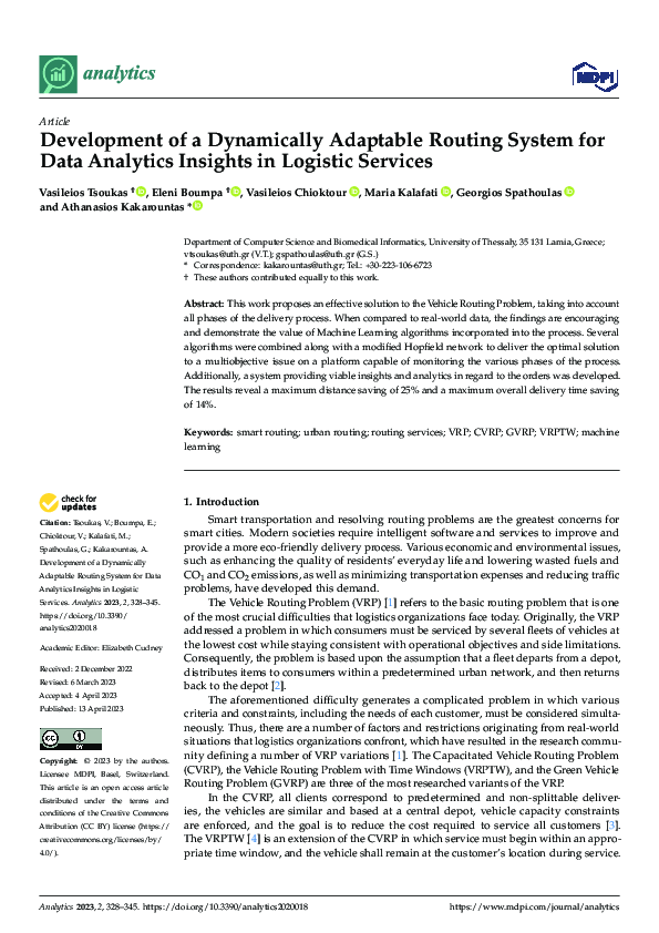 (PDF) Development of a Dynamically Adaptable Routing System for Data ...