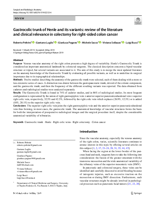 (PDF) Gastrocolic trunk of Henle and its variants: review of the ...