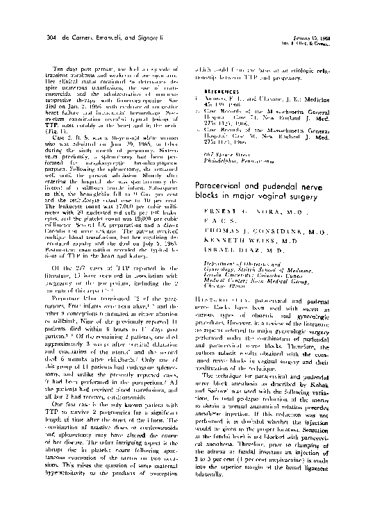 (PDF) Paracervical and pudendal nerve blocks in major vaginal surgery ...