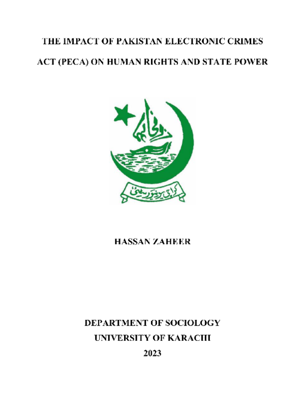 (PDF) The Impact of Pakistan Electronic Crimes Act (PECA) on Human ...