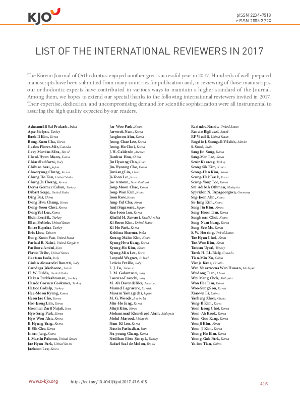 (PDF) List of the International Reviewers in 2015