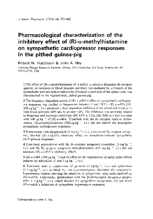 (PDF) Pharmacological characterization of the inhibitory effect of (R ...