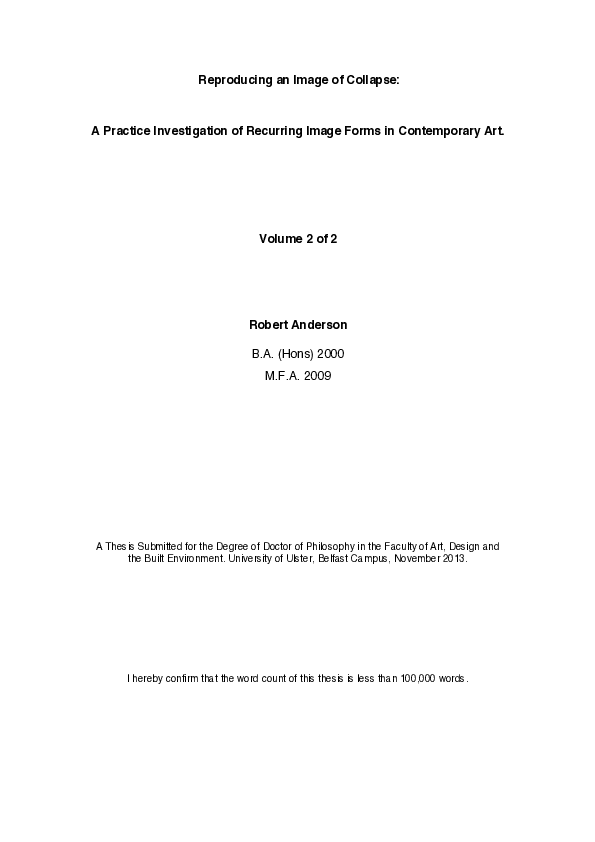 (PDF) Volume 2. Reproducing an Image of Collapse: A Practice ...