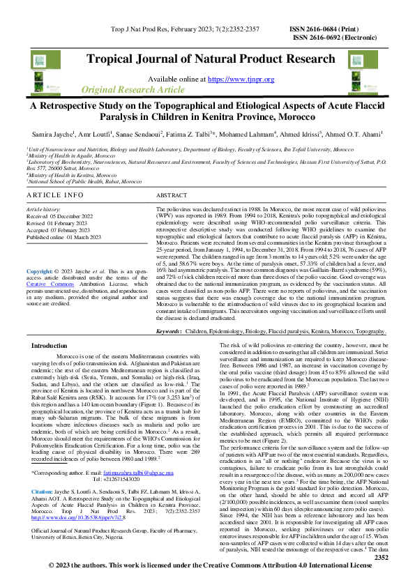 (PDF) Tropical Journal of Natural Product Research