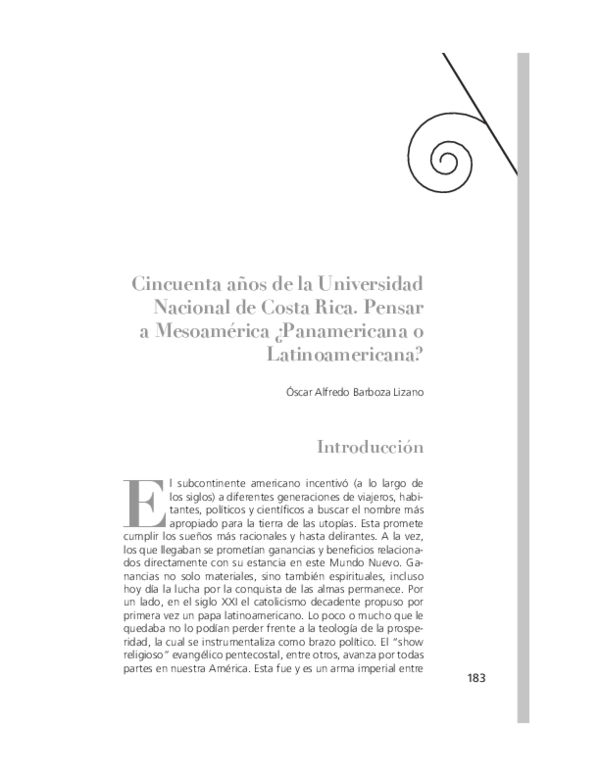 (PDF) 50 años de la Universidad Nacional de Costa Rica. Pensar a ...