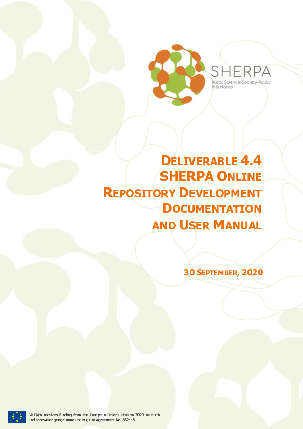 (PDF) SHERPA Online Repository: Documentation and User Manual
