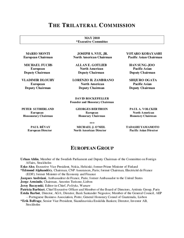 (PDF) Trilateral Commission | Frank Reichherzer - Academia.edu