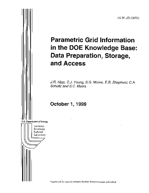 (PDF) Parametric Grid Information in the DOE Knowledge Base: Data Preparation, Storage, and Access