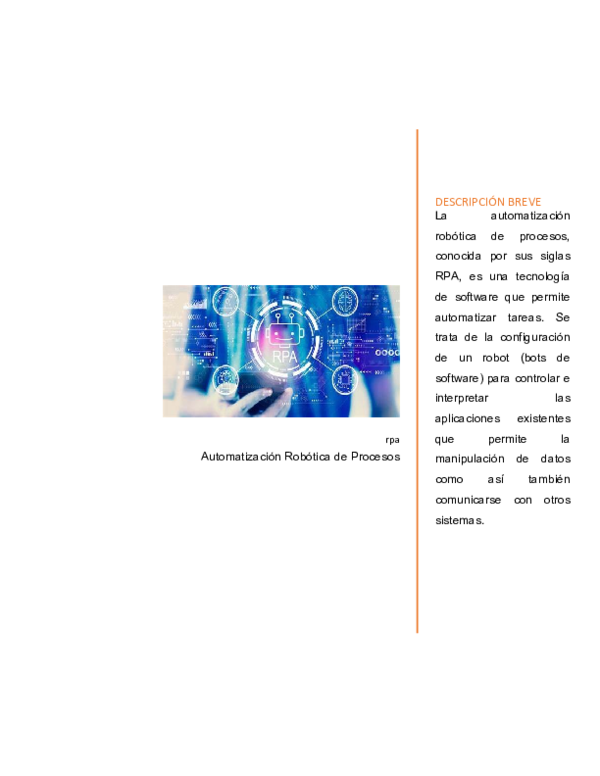 (DOC) RPA - Automatización Robótica de Procesos
