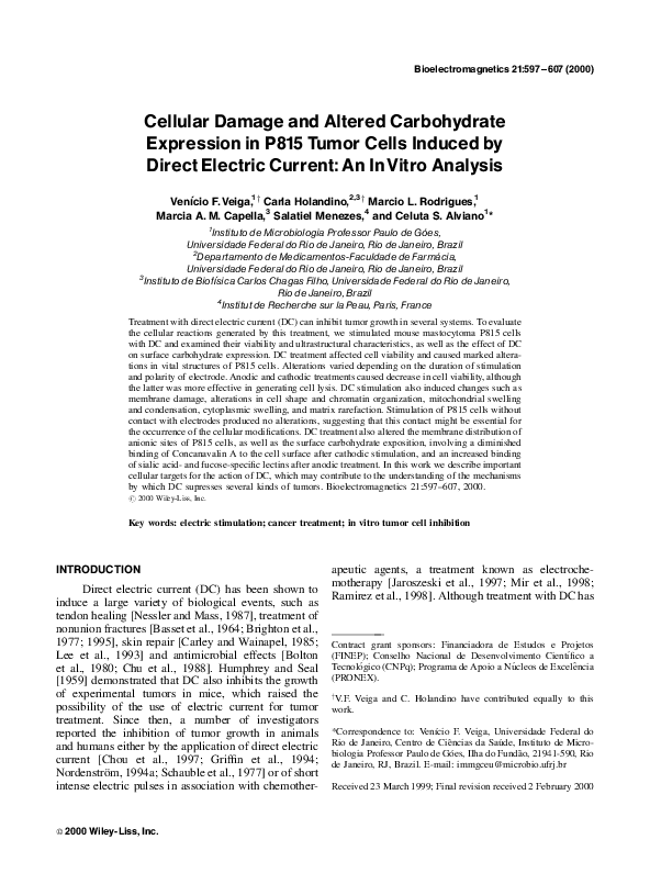 (PDF) Cellular damage and altered carbohydrate expression in P815 tumor ...