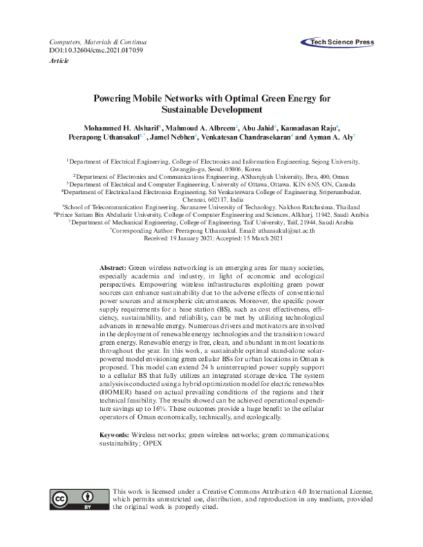 (PDF) Powering Mobile Networks with Optimal Green Energy for ...