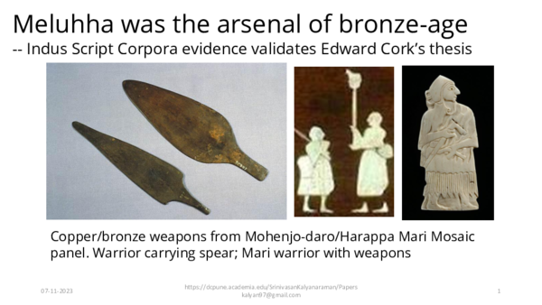 (PDF) Meluhha was the arsenal of bronze-age | Srini Kalyanaraman ...