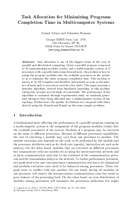 (PDF) Task Allocation for Minimizing Programs Completion Time in ...