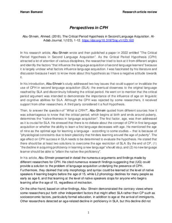 (PDF) Perspectives in CPH | Hanan Bamarei - Academia.edu