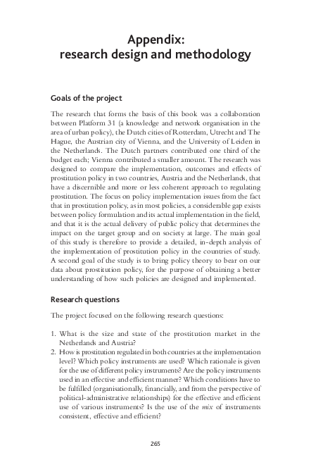 (PDF) Appendix: research design and methodology