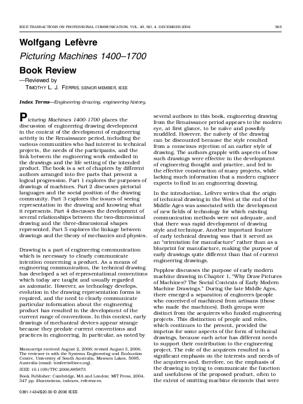 (PDF) Picturing Machines 1400-1700