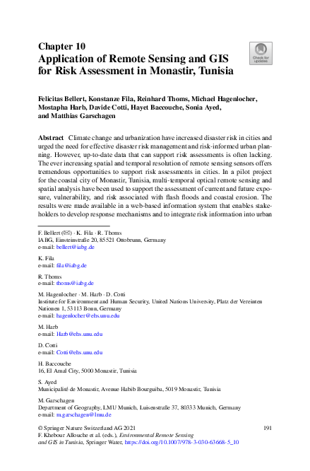 (PDF) Application of Remote Sensing and GIS for Risk Assessment in ...