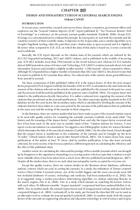 (PDF) Design and Infrastructure of SCI Journal Search Engine