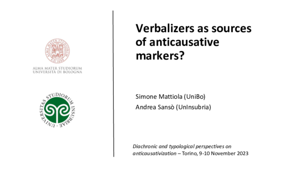 (PDF) Verbalizers as sources of anticausative markers?